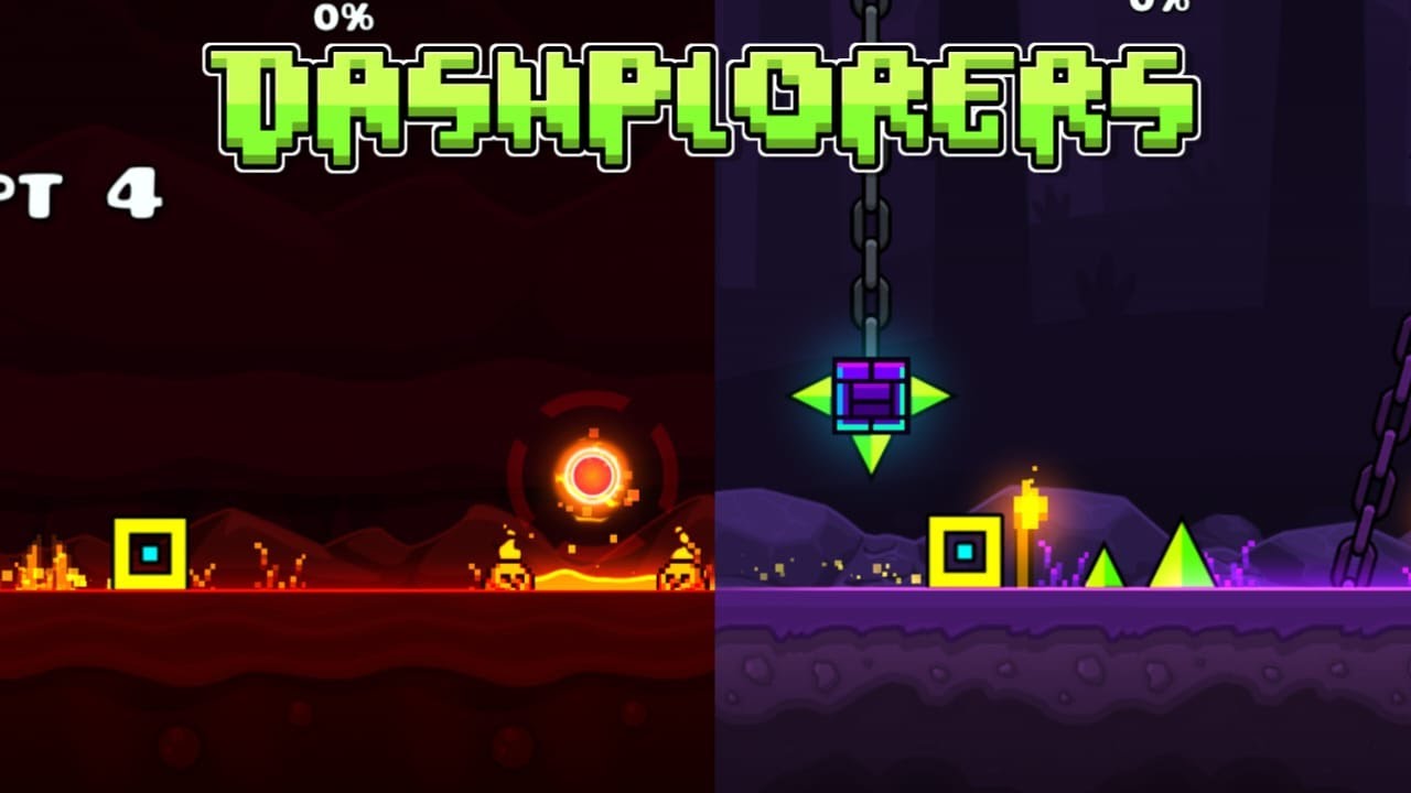 Dashplorers + Geometry dash open level request - YouTube