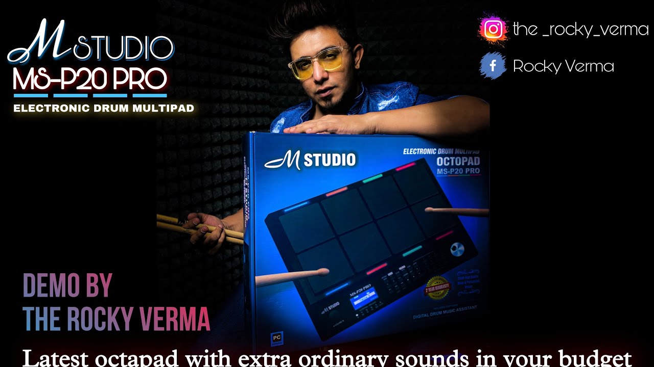 M Studio MS-P20 Pro Octapad | Demo by Rocky Verma | 2086 Sounds | 200 ...