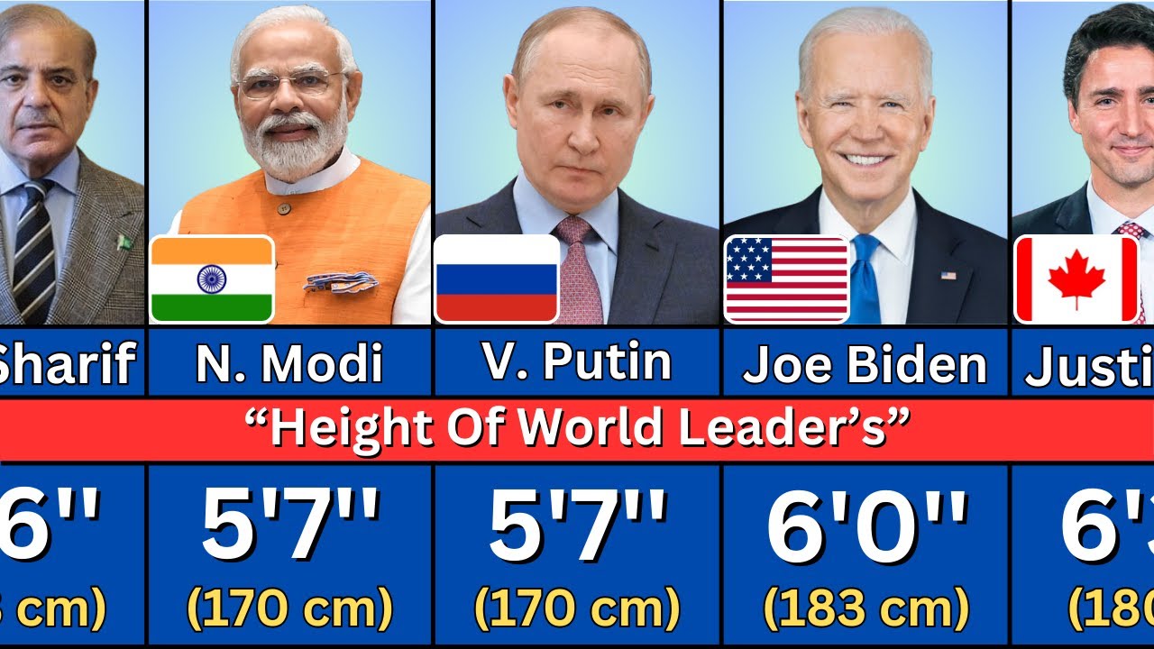 Shortest To Tallest World Leaders 2024 - YouTube