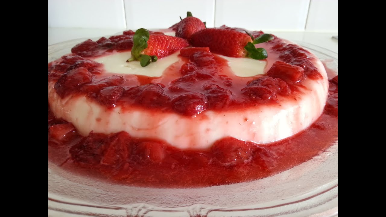 Delícia de coco com recheio de morangos - YouTube