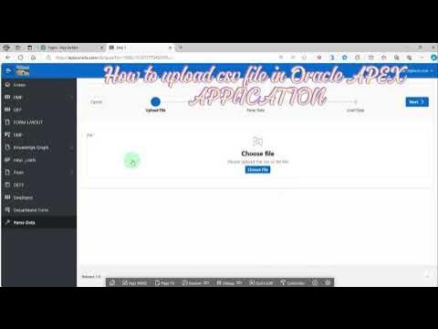 How to upload CSV file in Oracle APEX Application - YouTube