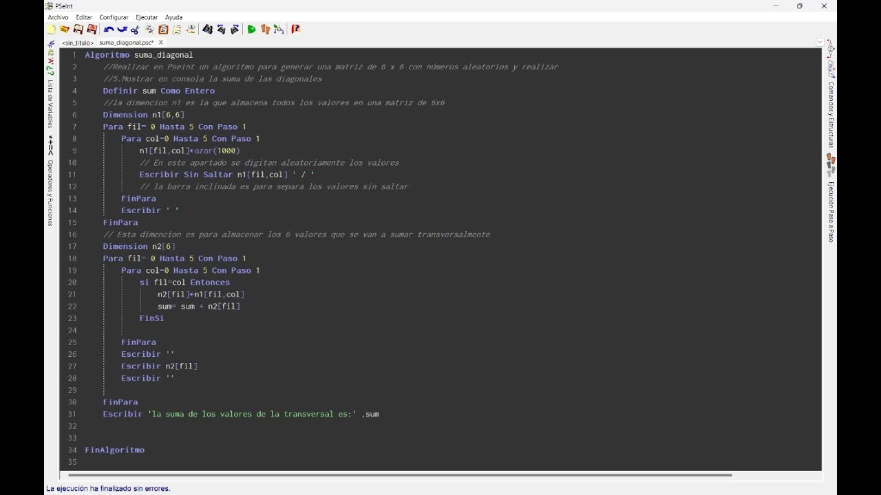 Explicación del uso de los arreglos y las matrices en pseint!!! - YouTube
