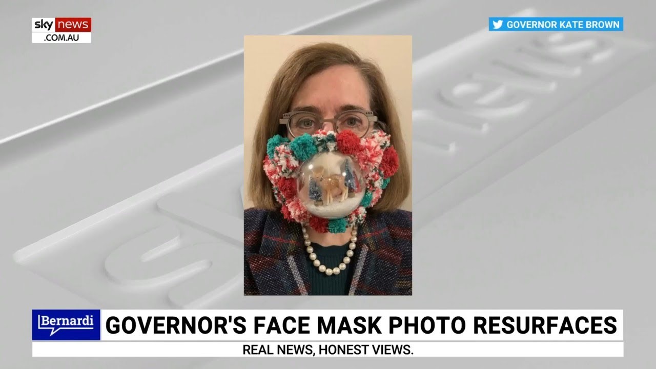 'It's just madness': Oregon Governor's festive mask prompts mockery ...