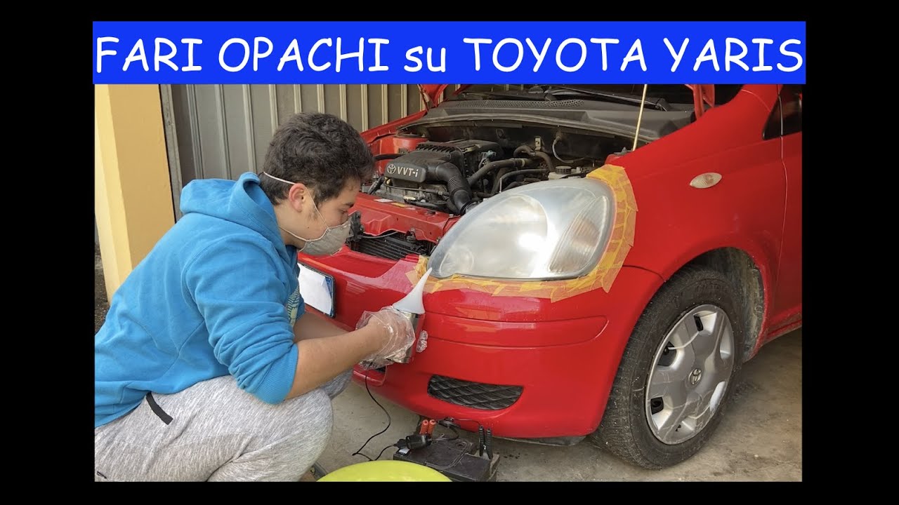 RIGENERAZIONE FARI con POLIMERO LIQUIDO su Toyota Yaris (1° serie ...