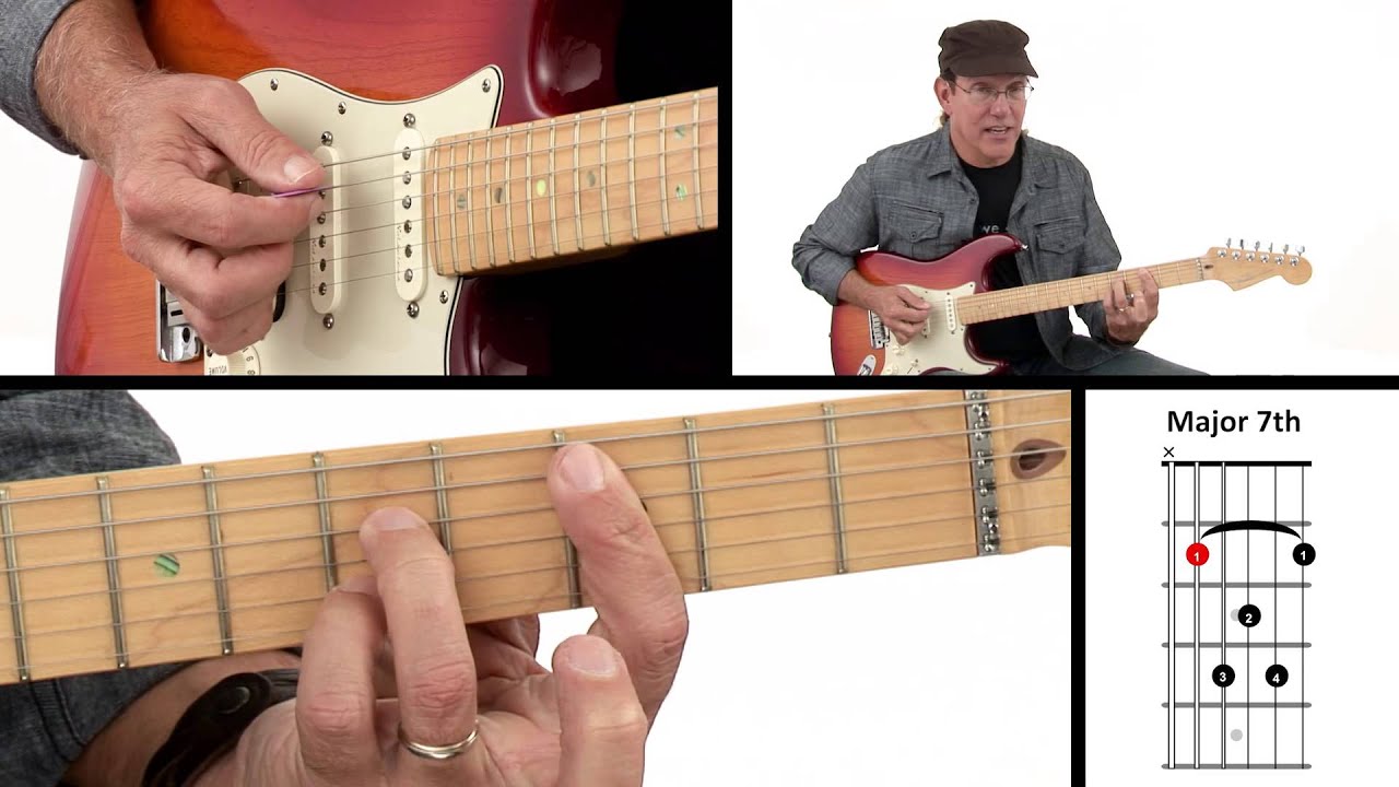 Barre Chord - Root 5 Major 7th - YouTube