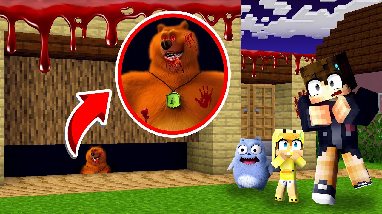 GRIZZY.EXE SE CACHE EN DESSOUS MA MAISON SUR MINECRAFT ! - YouTube