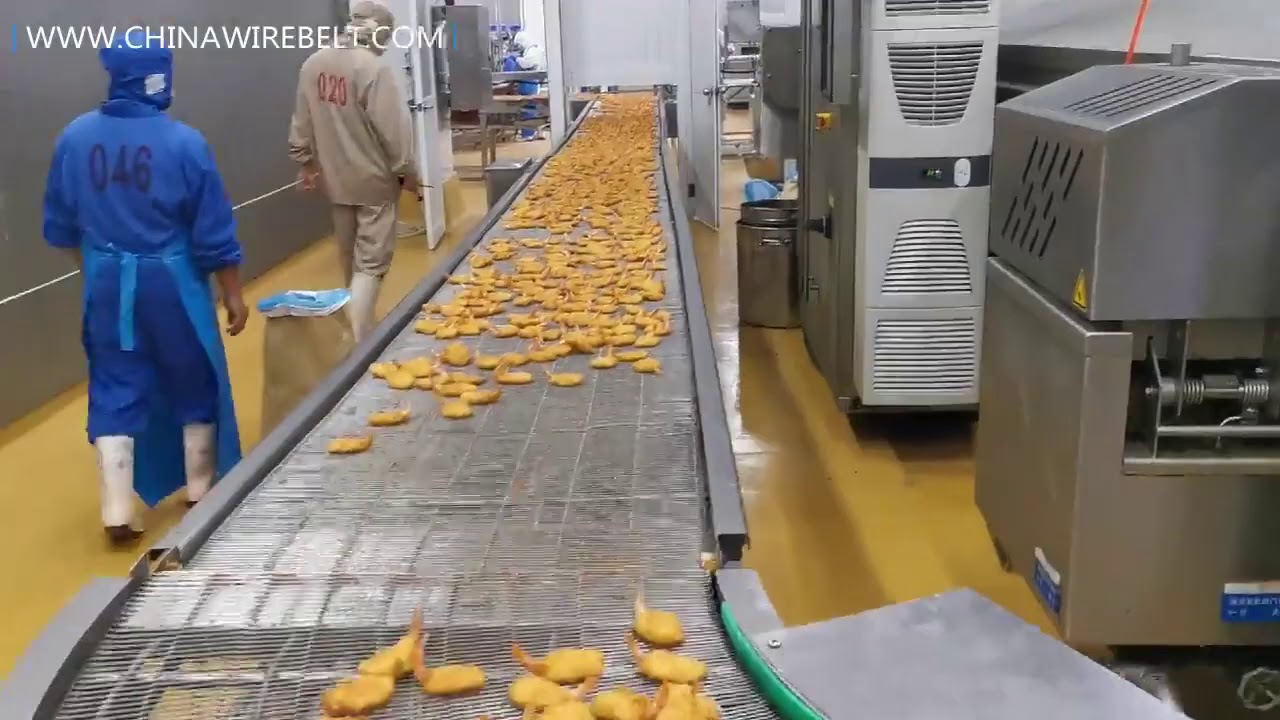 Frying Machine Conveyor Belt, Food Conveyor Belt - YouTube