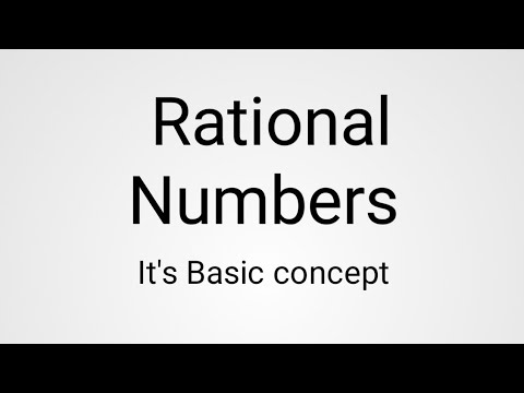 Basic Concept of Rational Numbers/class 8th/NCERT - YouTube