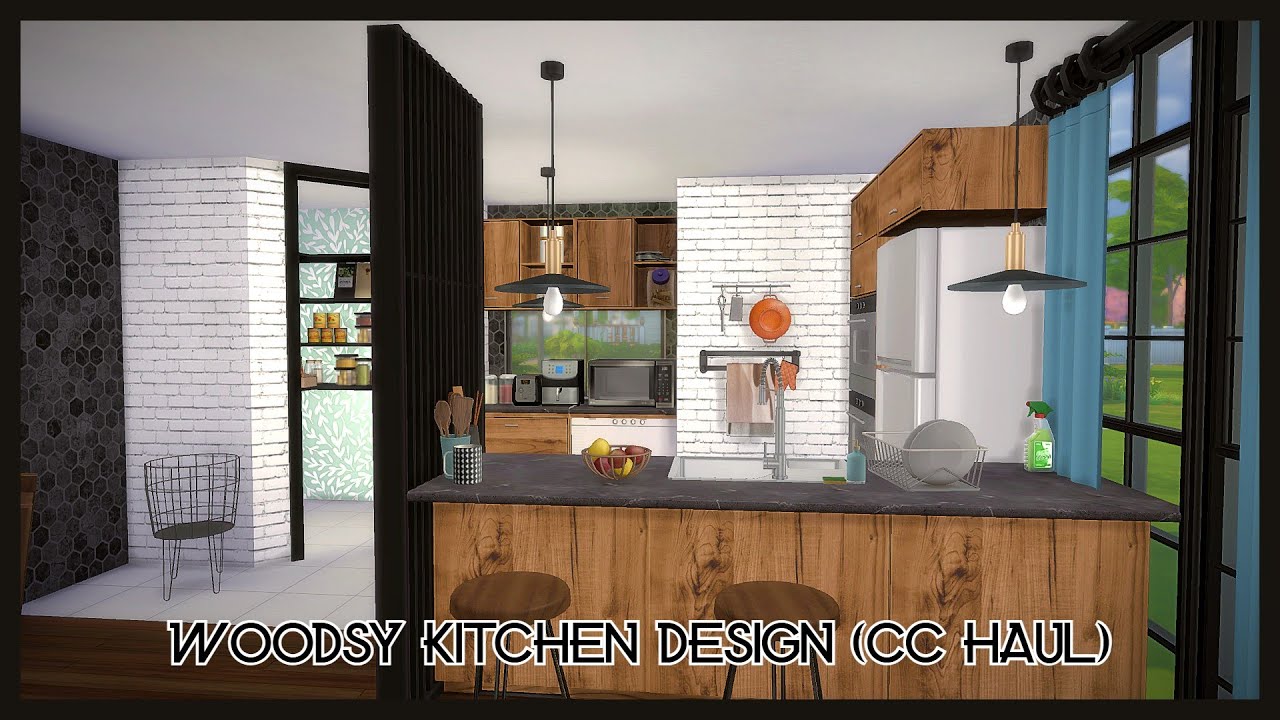 CC Kitchen | Sims 4 CC Haul + Build Tour - YouTube