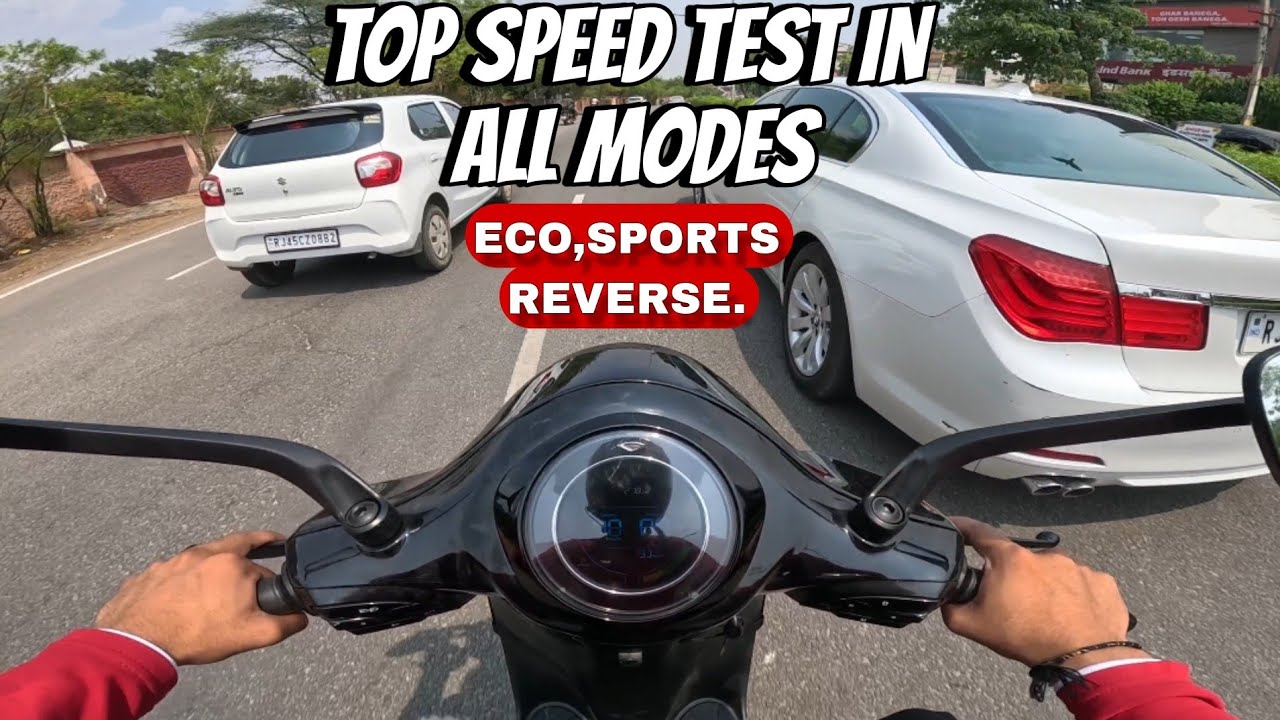 2024 New Bajaj Chetak 2901 Top Speed Test in All Modes (Eco, Sports ...