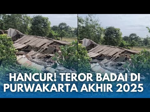 TEROR BADAI Purwakarta 2025! Kandang Sapi Rata Tanah, 25 Bangunan Ambruk!