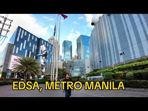 Walking in EDSA | Greenfield District Park - Robinsons Galleria | Metro ...