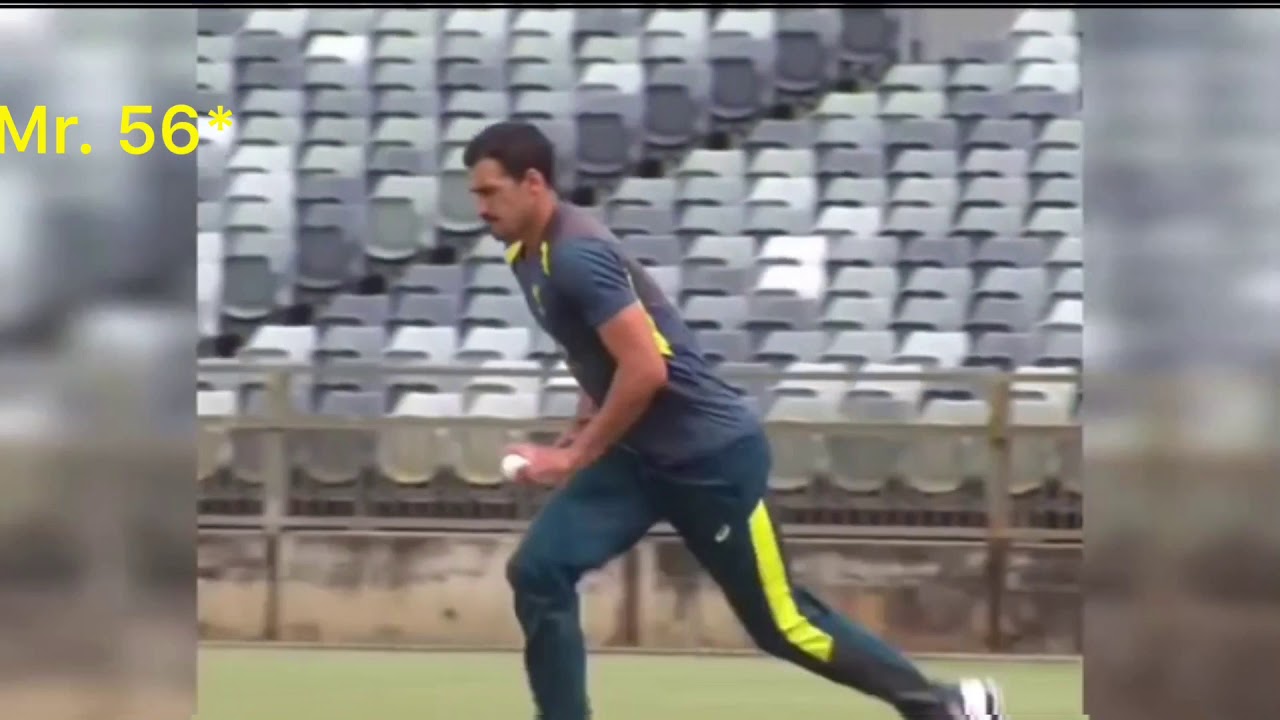 mitchell starc bowling action | solomo | cricket #cricket - YouTube
