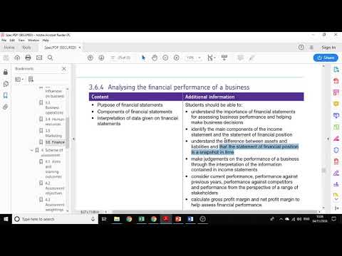 GCSE Business Statement of Financial Position - YouTube