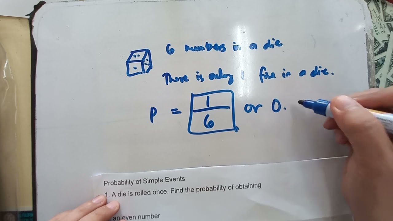 Probability Example 1 A die is rolled once - YouTube