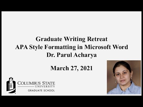 APA Style Formatting in Microsoft Word - Dr Parul Charya, Asst ...