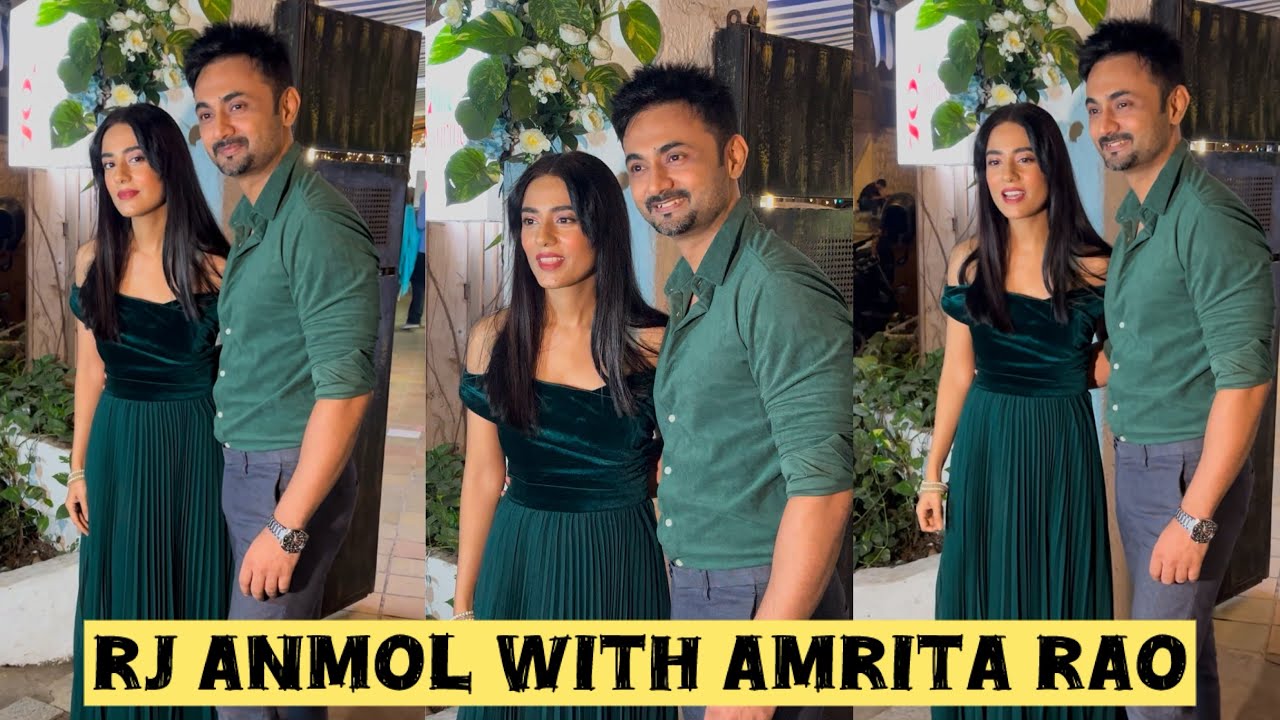 RJ Anmol with Amrita Rao arrives for celebrate 25th Anniversary of Cafe ...
