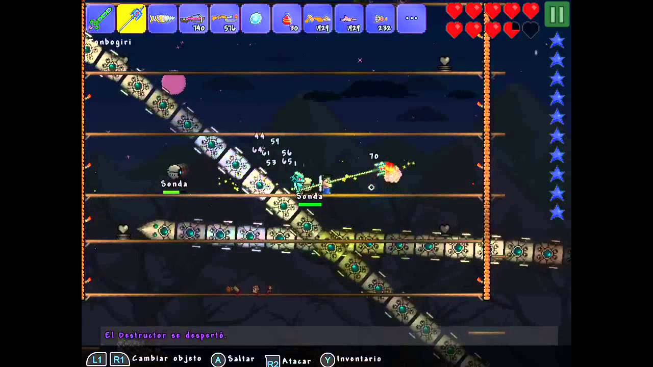 Terraria - Hardmode bosses fight on iOS (mobile version) - YouTube