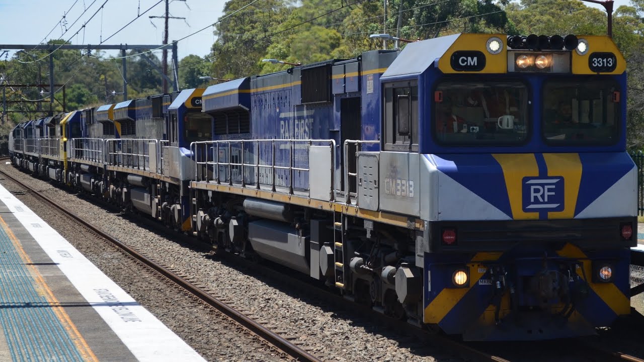 Rescued 5972 Manildra train CM3313, CM3311, CM3303, SSR103, MAN008 ...