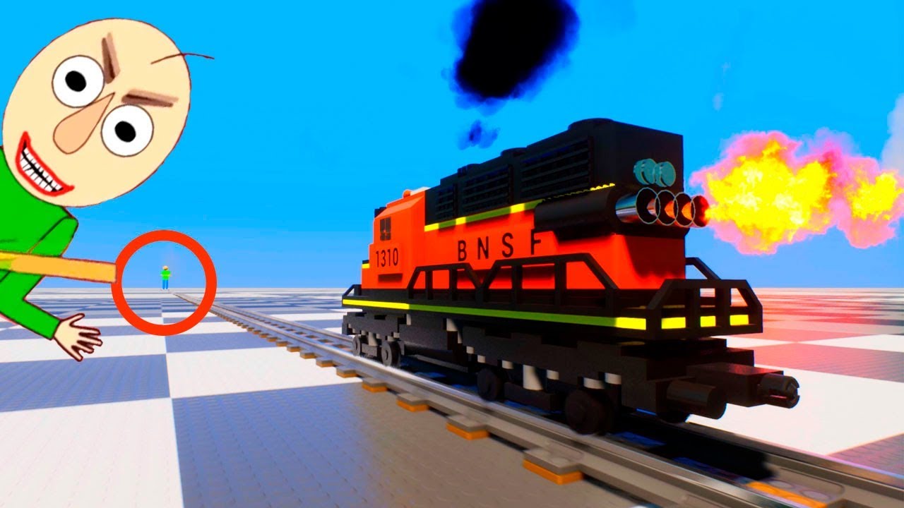 Lego Baldi Vs Lego Colored Trains - Brick Rigs - YouTube