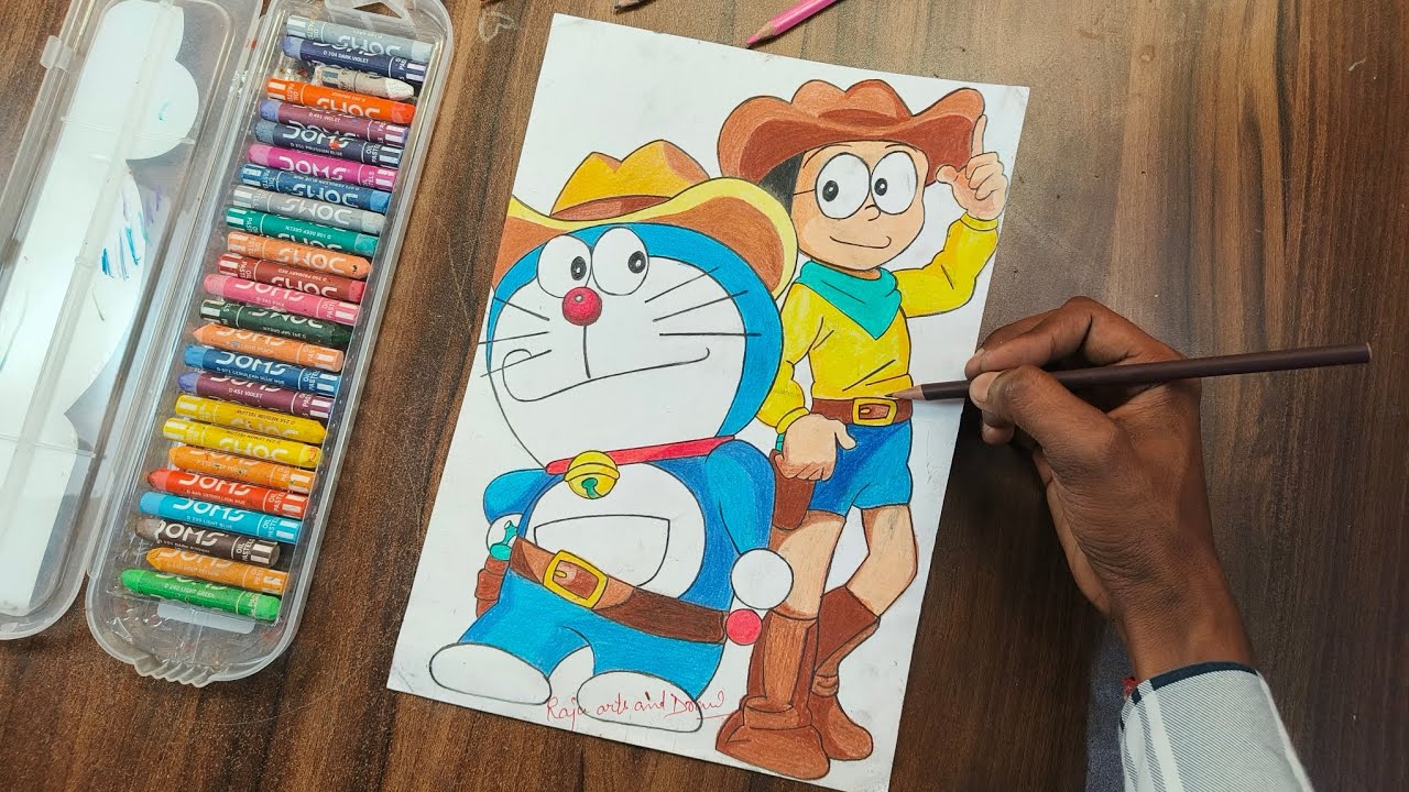 Draw With Me Doraemon, How To Draw Doraemon, Drawing With Doms Pencil ...