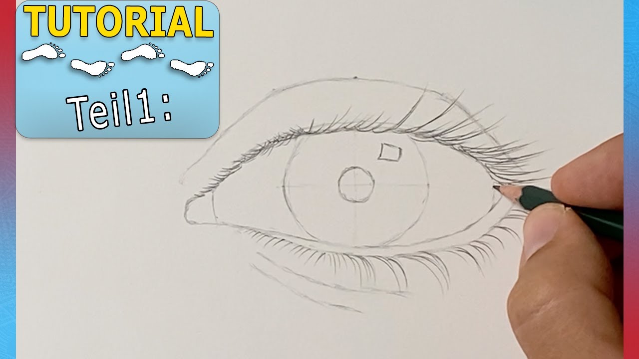 Teil 1: Die Skizze des Auges - Wie zeichnet man ein Auge vom Foto ab ...