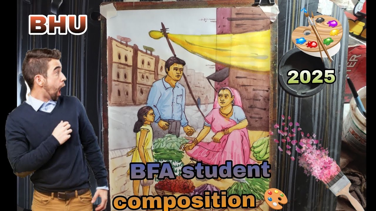 bfa student composition background drawing easy tutorial for beginners ...