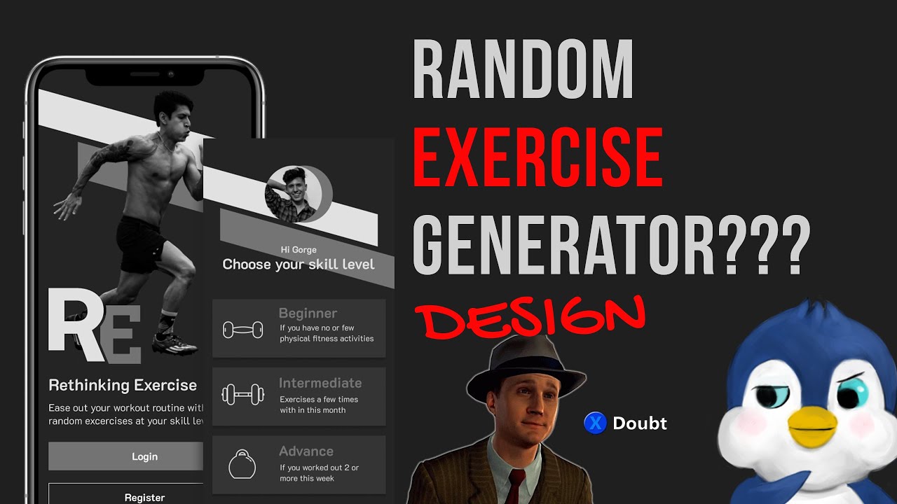 Designing a Random exercise generator App in Figma.. - YouTube