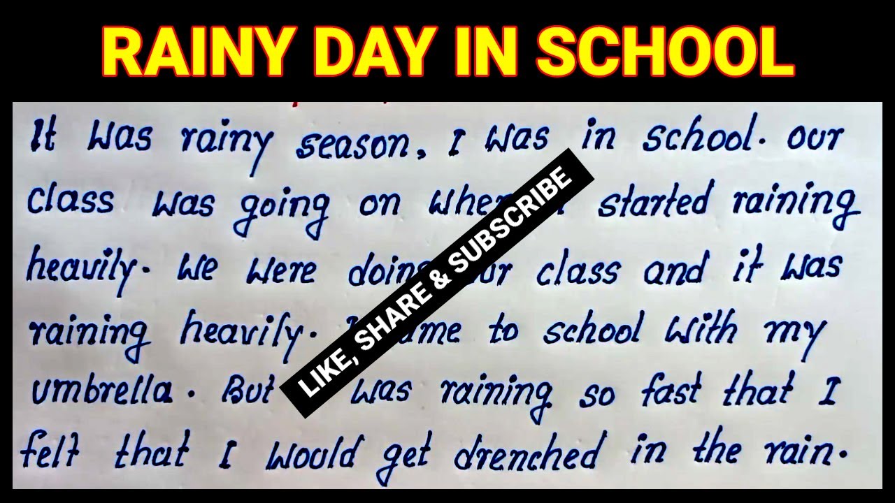 Rainy Day in School English Essay | Write English Essay on Rainy Day in ...