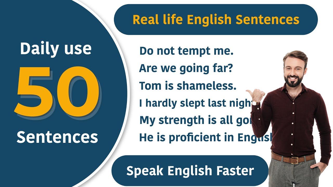50 Daily use English sentences for Beginners || Real life English ...