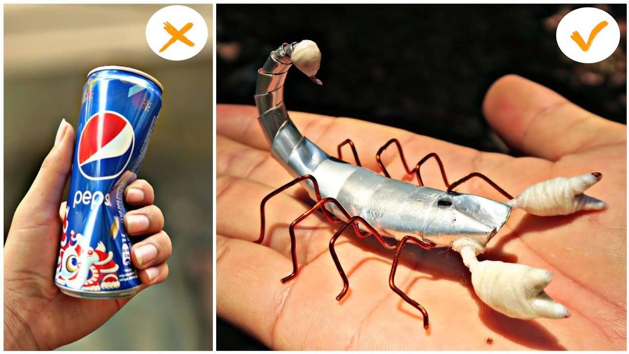 How To Make a Scorpion from cans 100% DIY - YouTube