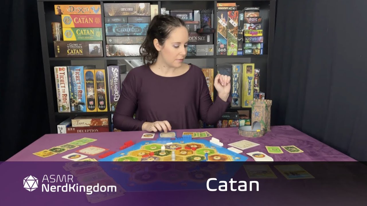ASMR Board Game - Catan Let’s Play (Soft Spoken, Dice Rolling) - YouTube