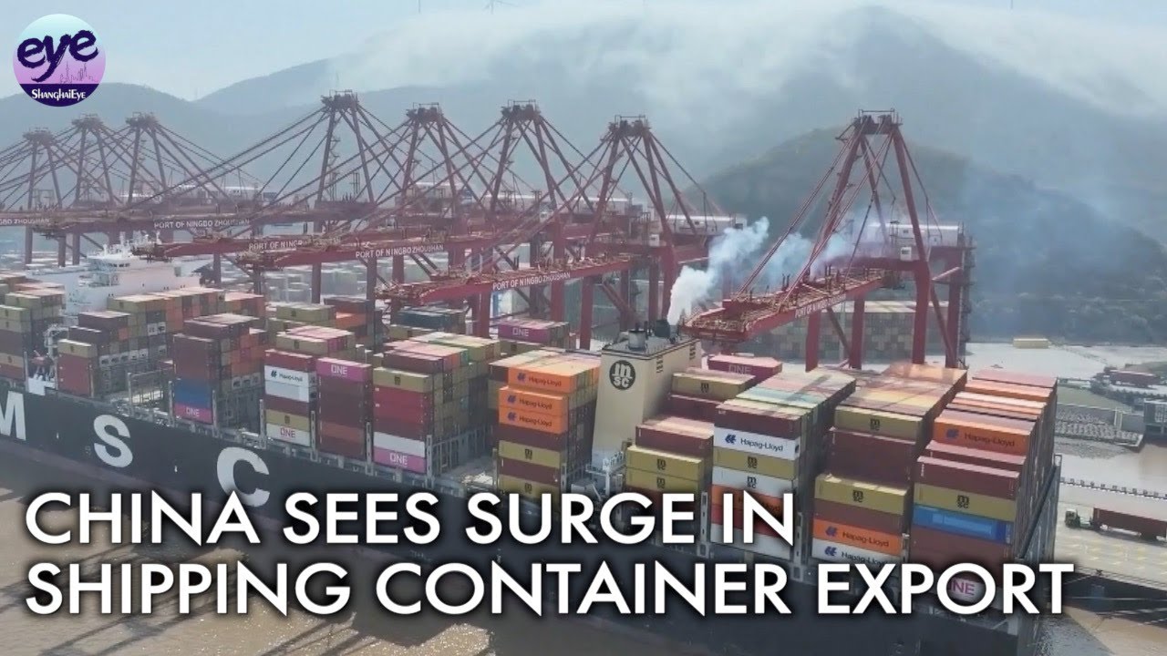 China sees surge in shipping container export - YouTube