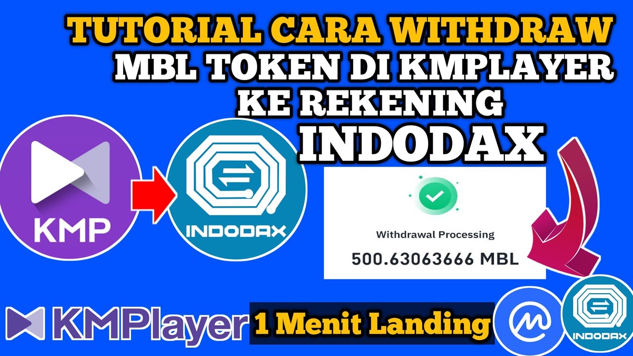 TUTORIAL CARA WITHDRAW TOKEN MBL DI APLIKASI KMPLAYER KE REKENING INDODAX||Pemula Wajib Tonton ...