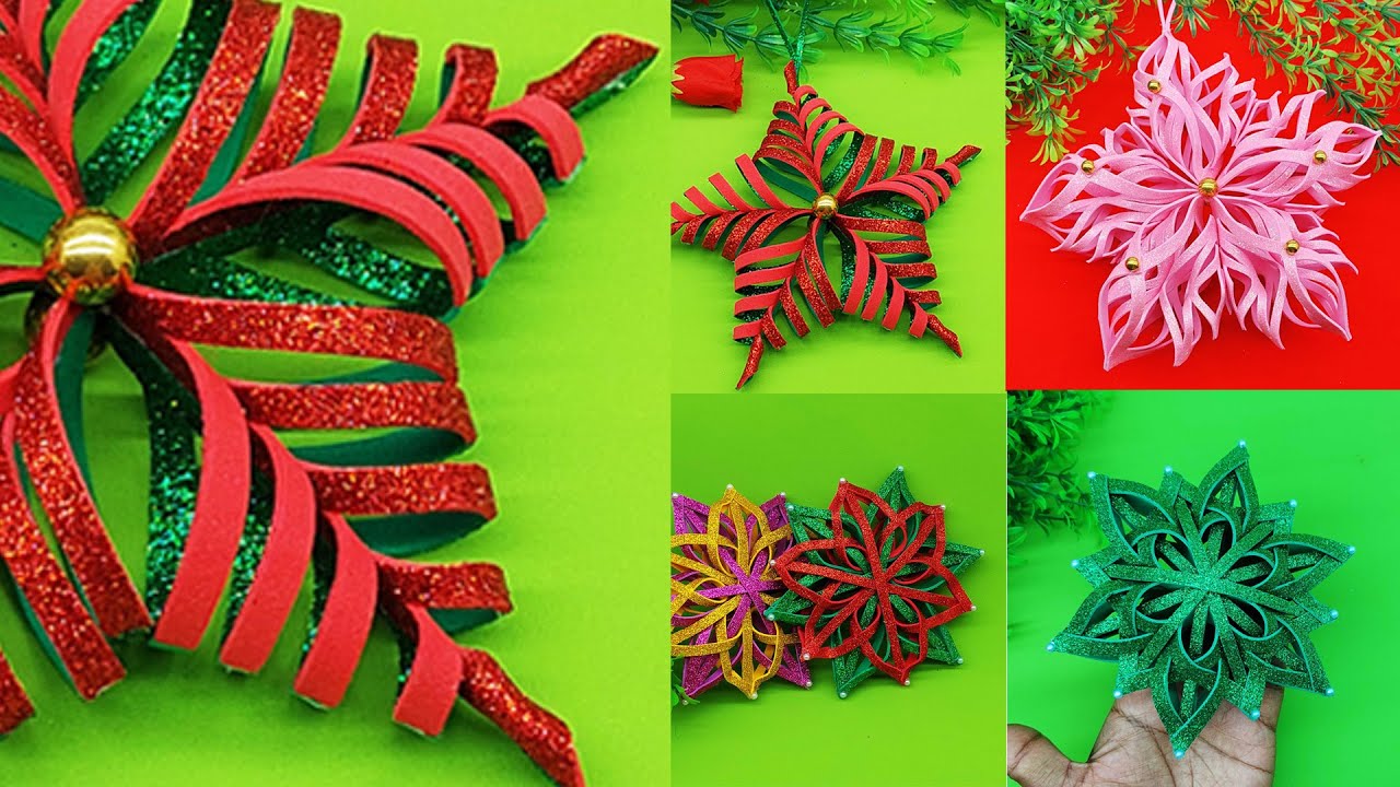 Paper Cutting Design - Christmas Snowflakes Making at Home/How to Make ...