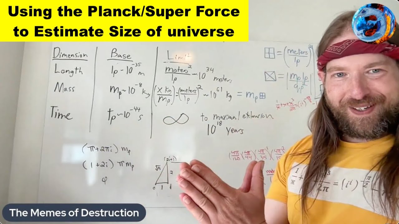Using the Planck/Super Force to Estimate Size of universe - YouTube