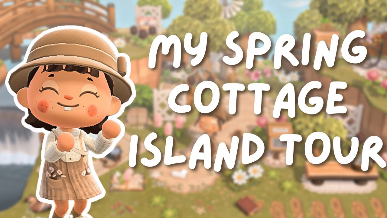 my completed spring cottage core island!!!! // animal crossing new ...
