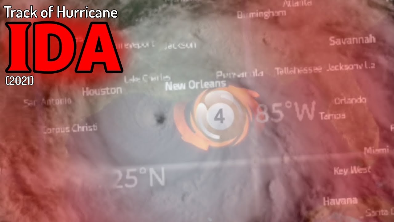 Track of Hurricane Ida (2021) - YouTube