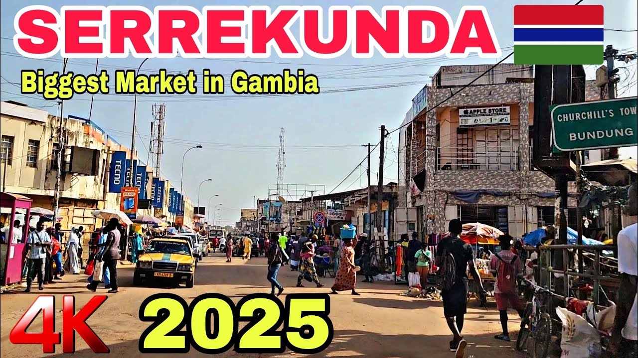 Gambia's Largest City Serrekunda | Serrekunda Market Drive, Sunset ...
