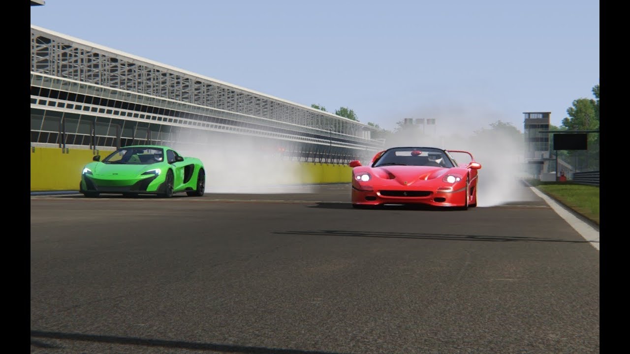 McLaren 675LT Spider vs Ferrari F50 at Monza Circuit - YouTube