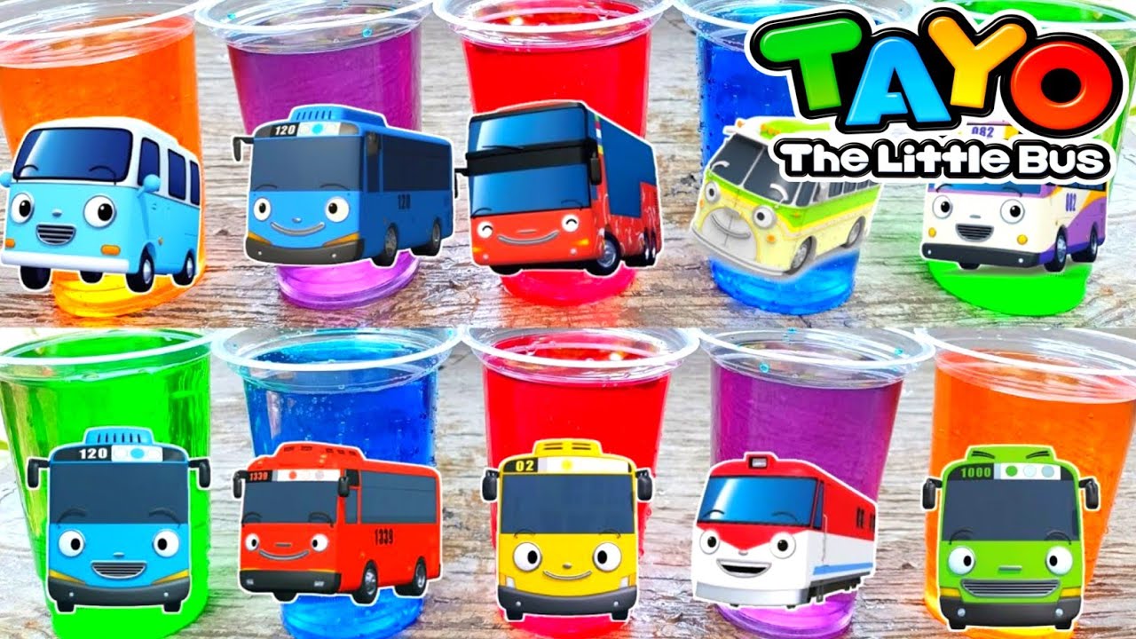 Tayo the little bus Play Colorful Water Video - with rogi, lani, gani ...