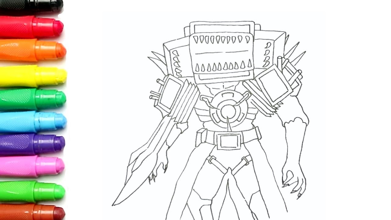 How To Draw TITAN TVMAN ZOMBIE (SKIBIDI TOILET ZOMBIE UNIVERSE) - YouTube