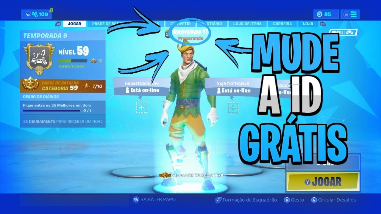 COMO MUDAR A SUA ID NO FORTNITE GRATUITAMENTE!! ( XBOX ) - Fortnite ...