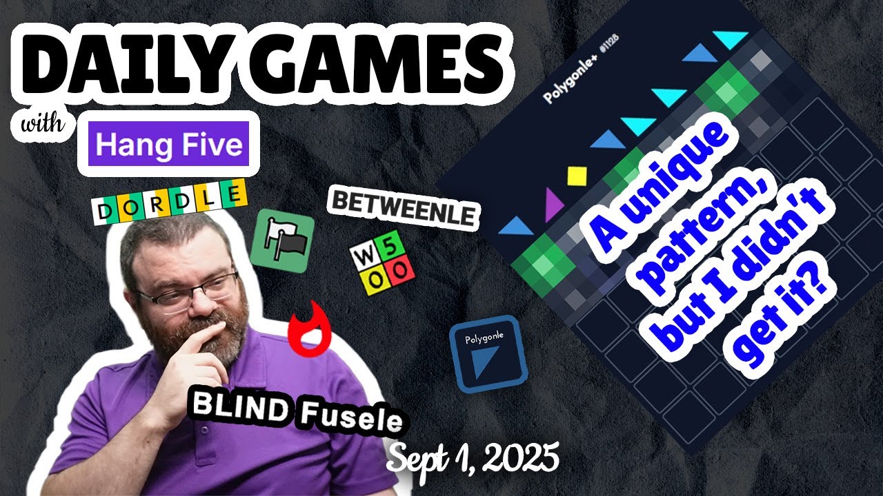Hang Five and other Daily Wordle-like games! - Sept 1, 2025 - YouTube