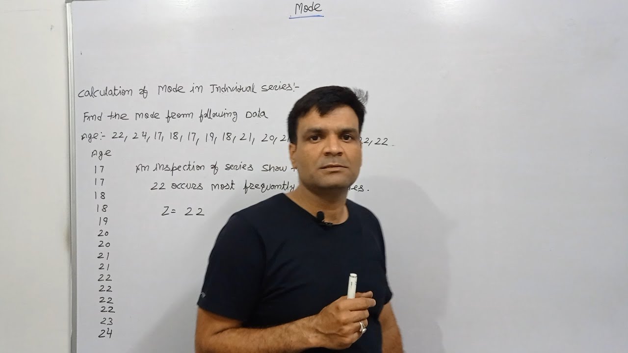 Calculation of Mode In individual Series & Discrete Series - YouTube