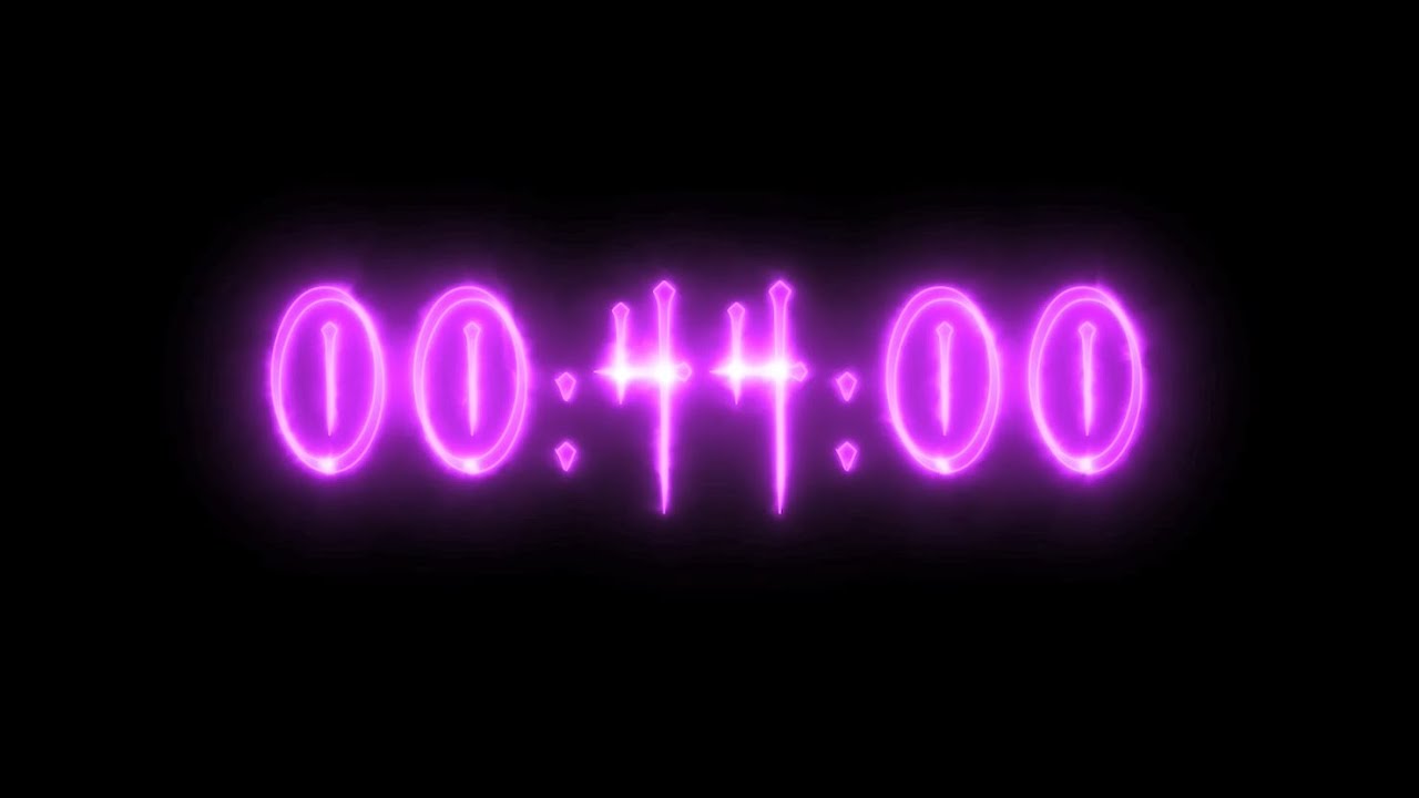 Purple vampire neon timer 44 minutes (stopwatch) - YouTube