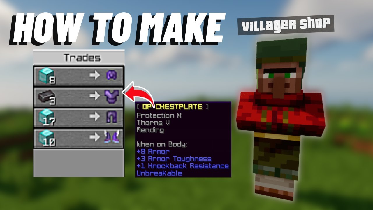 MAKING VILLAGER SHOP IN MINECRAFT SERVER | VILLAGER SHOP PLUGIN ...