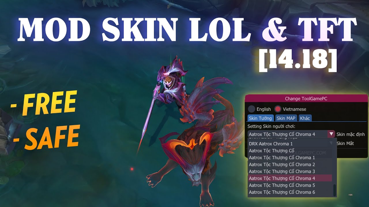 Hướng dẫn Mod Skin LOL & TFT 14.18 Free - không BAN 2024 - YouTube