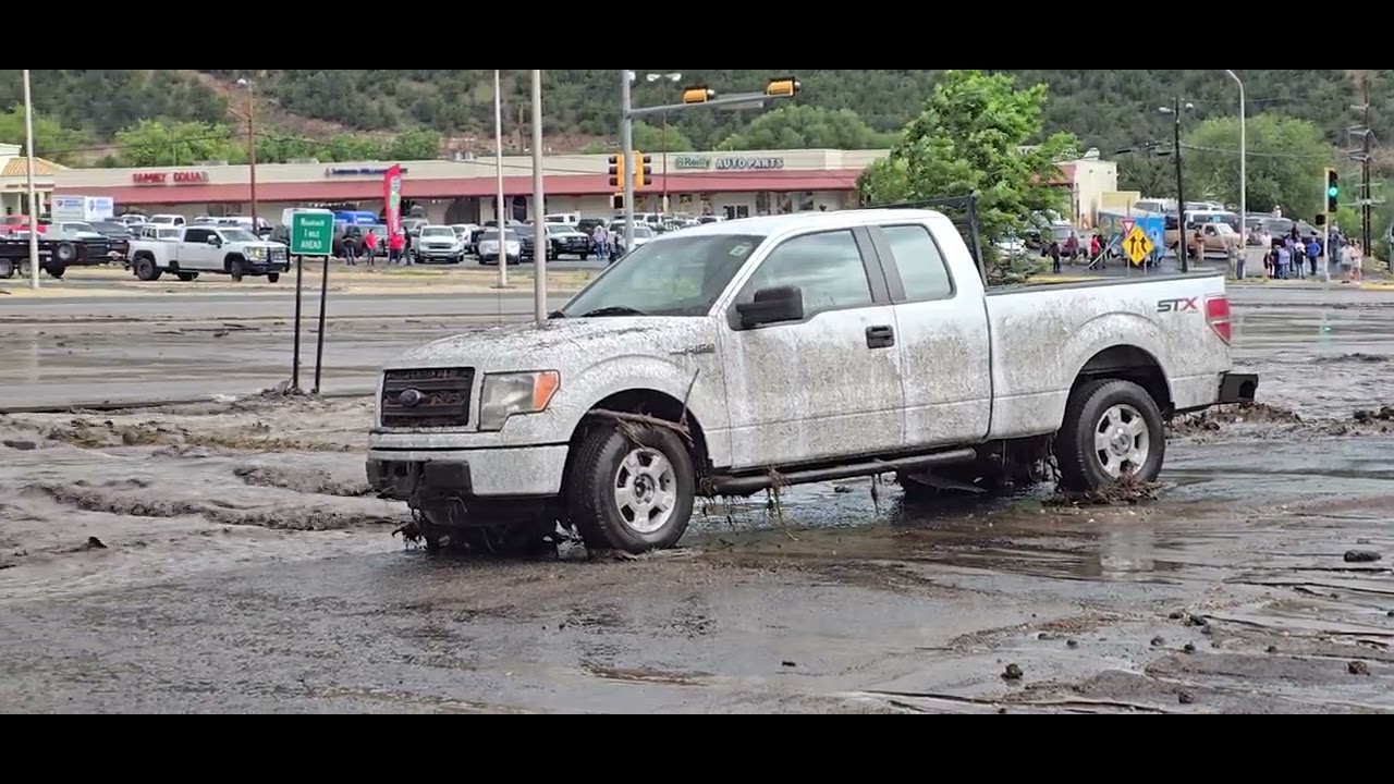 Ruidoso flooding highway 70 10th July 2024 - YouTube