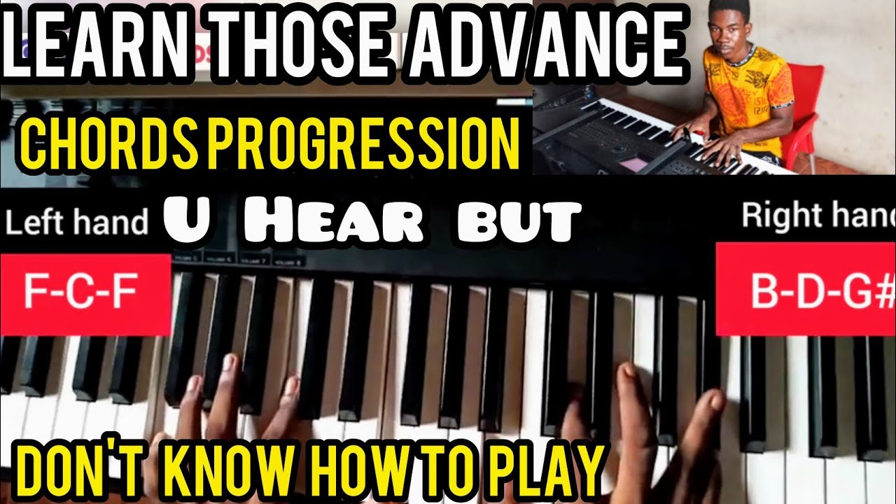 how to play intermediate/advance piano chords on key F# - YouTube